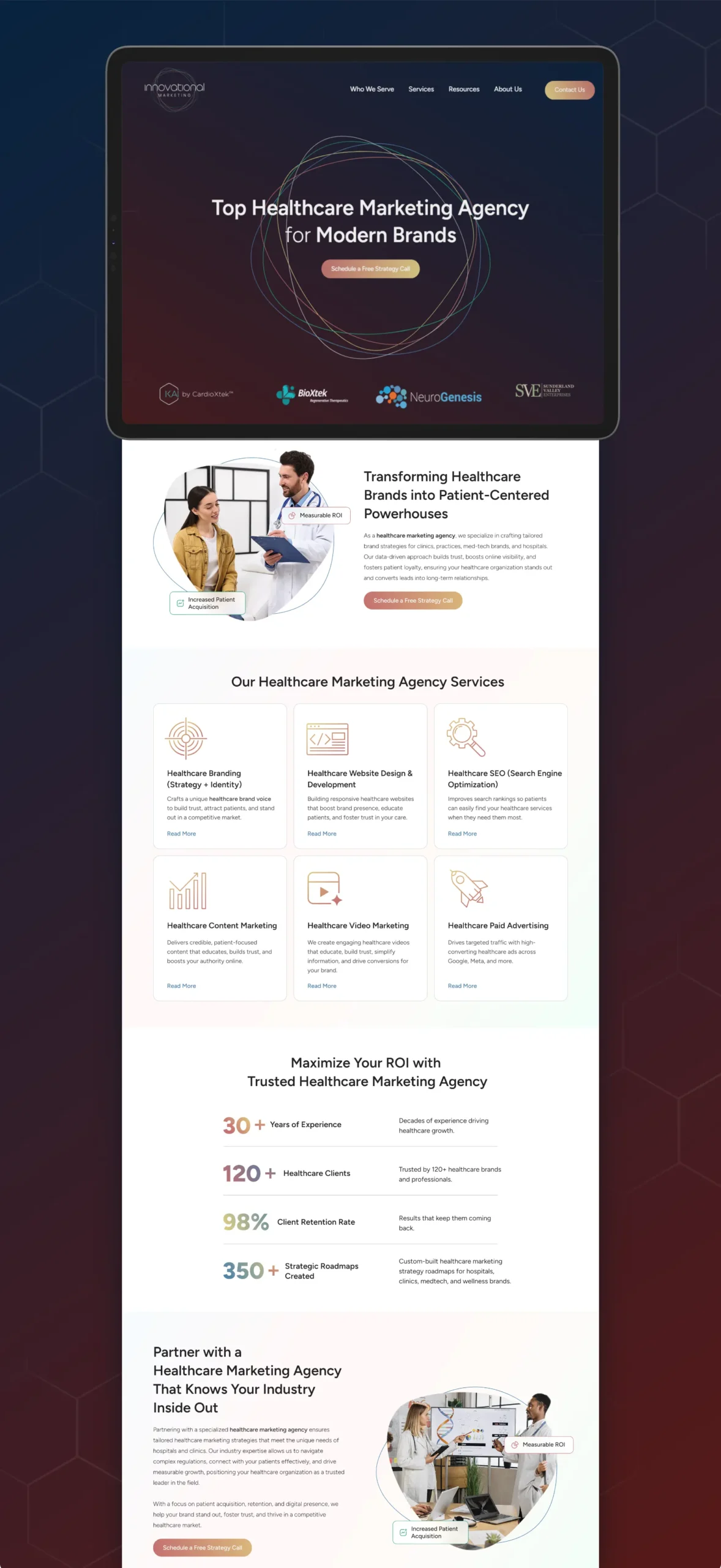 Healthcare Marketing Website Design Case Study | UPCLUES