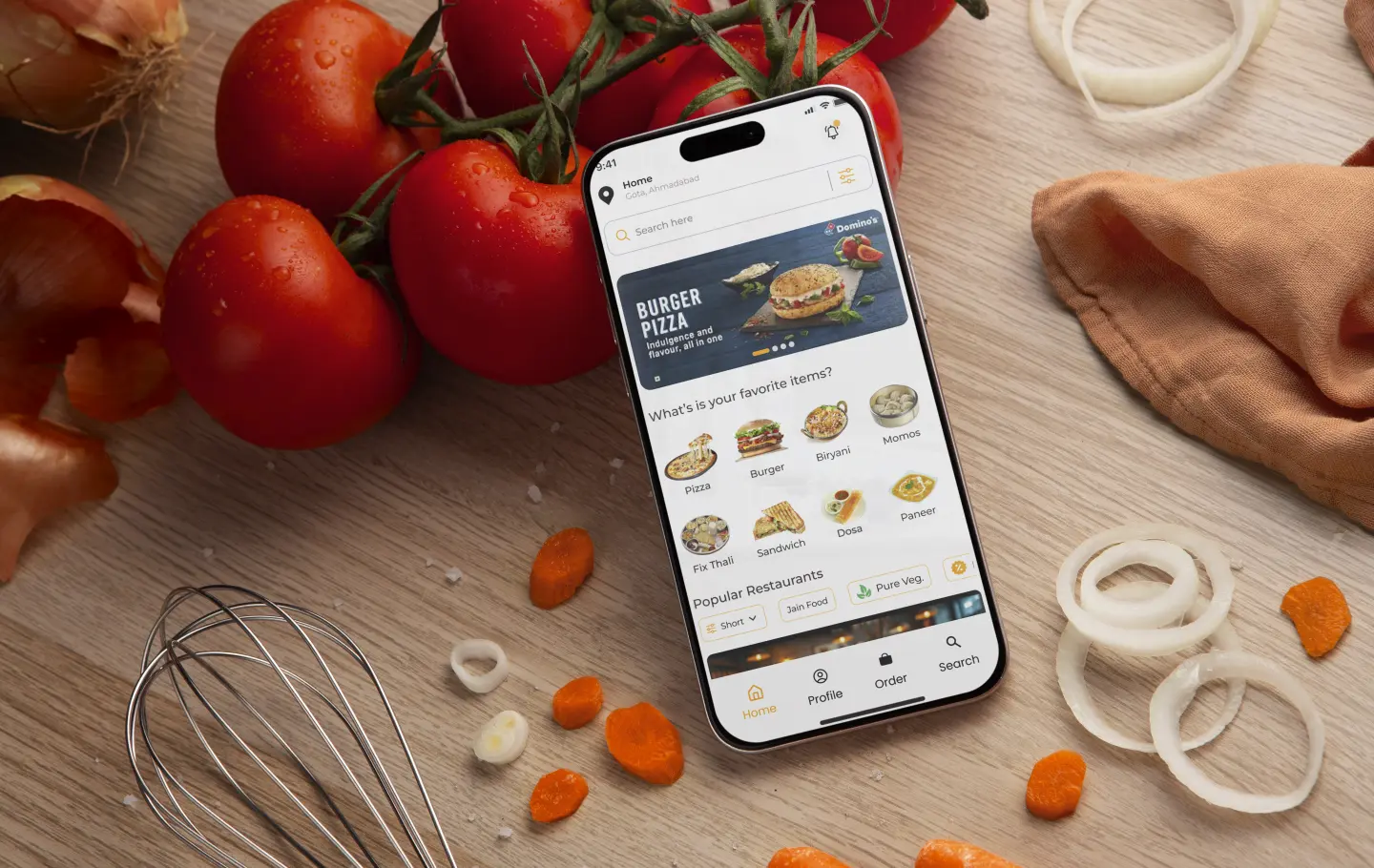 Mobile App Design for Food Delivery & Ordering | Upclues Portfolio